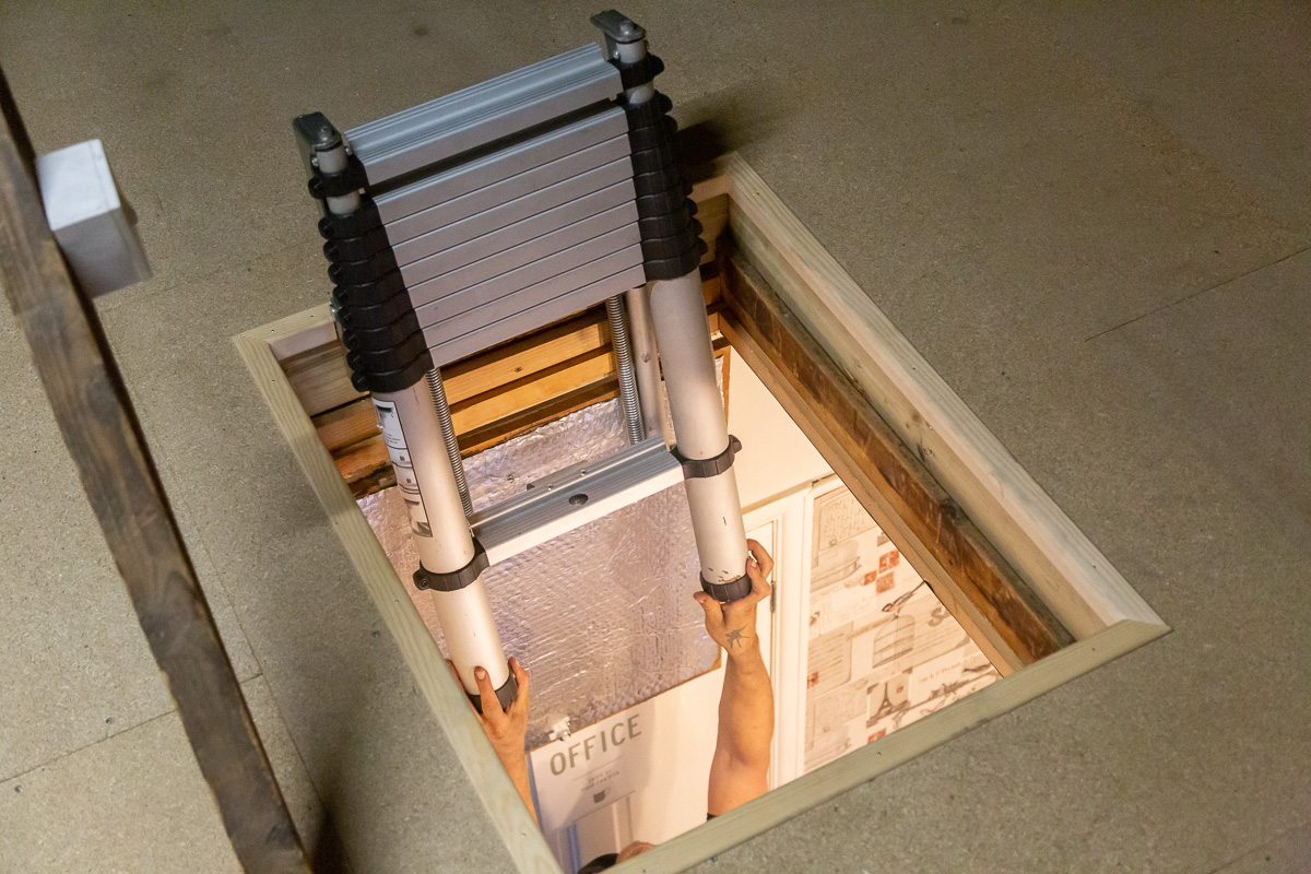 Fitting a loft ladder store